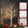 The Holiday Aisle® Christmas Tree Decorations, White Birch Tree With LED Lights- Set Of 4, Warm ...